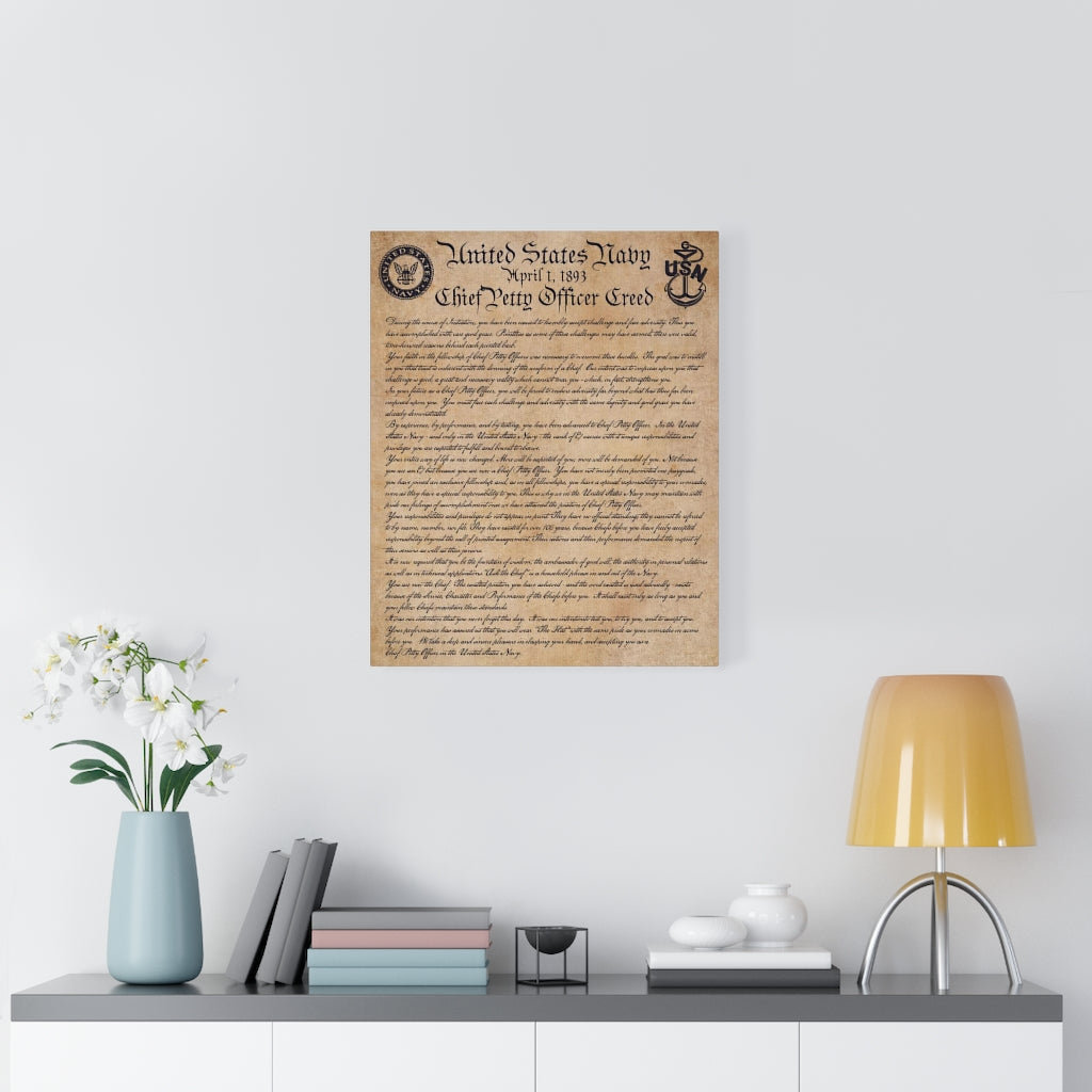 Chief Petty Officer Creed Canvas – Liberty Vinyls